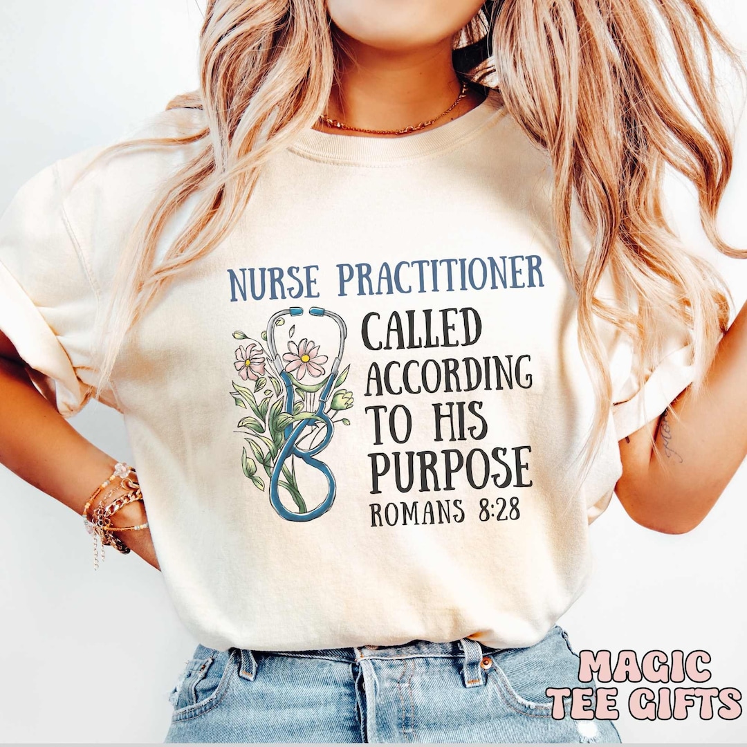 Comfort Colors® Nurse Practitioner Tshirt Floral NP Shirt Nurse ...