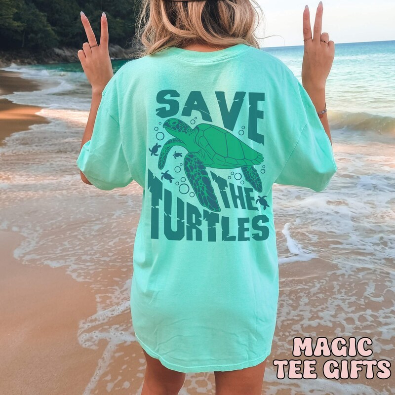 Turtle Tshirt - Etsy