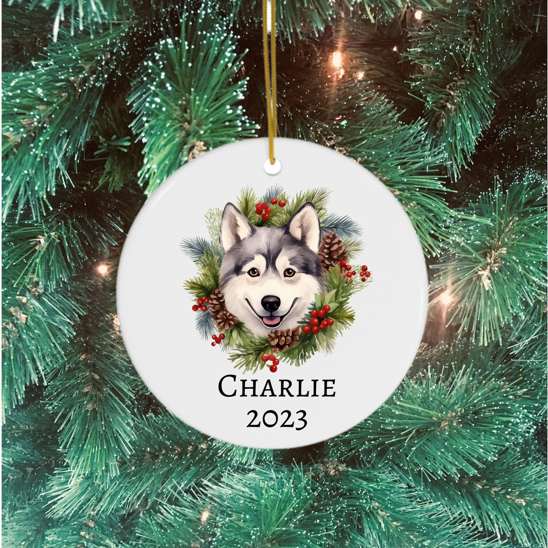 Husky Ornament Custom Dog Ornament Gift for Dog Lover Dog Christmas ...