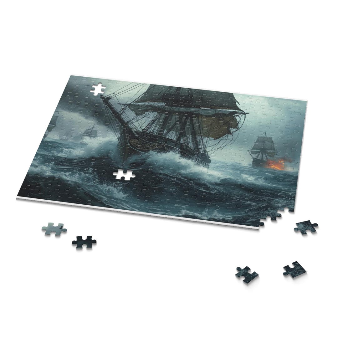 Stormy Sea Sailing Ship Puzzle | Ocean Shipwreck Scene Puzzle - Etsy Canada