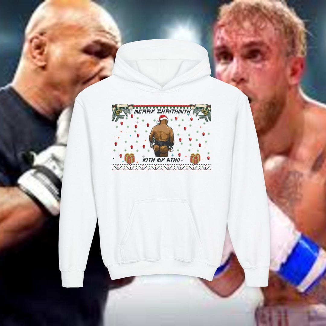 Funny Mike Tyson Jake Paul Box Fight Hoodie Youth Heavy Blend ...