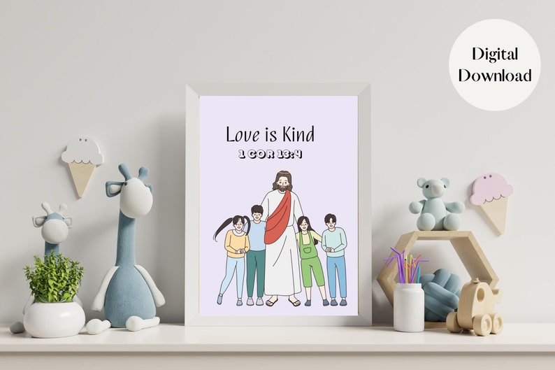 Children Wall Decor, Christian Nursery, Kids Bible Verse, Set of 6 Room ...