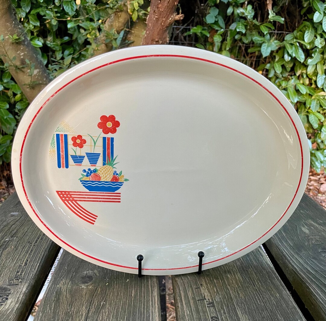 Kitchen Kraft Oven Server 13 Platter Art Deco Pattern 1940s - Etsy
