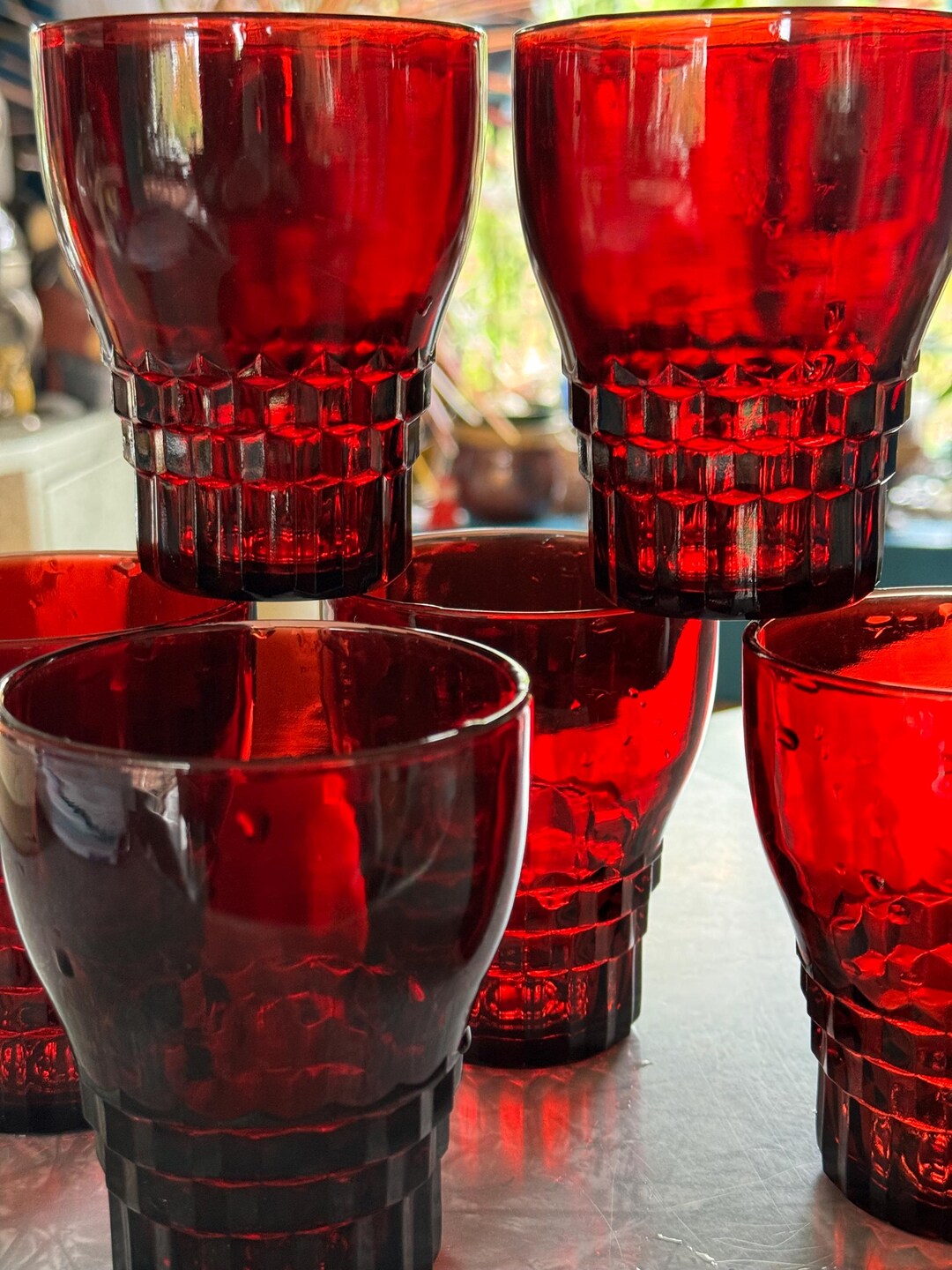 Set of 6 Anchor Hocking Windsor Royal Ruby Red Tumblers - Etsy