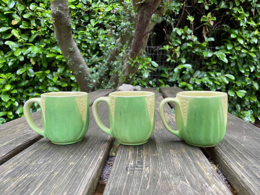 Shawnee Corn King Mugs Set of 3 Rare Vintage 1940s Yellow and Pale ...