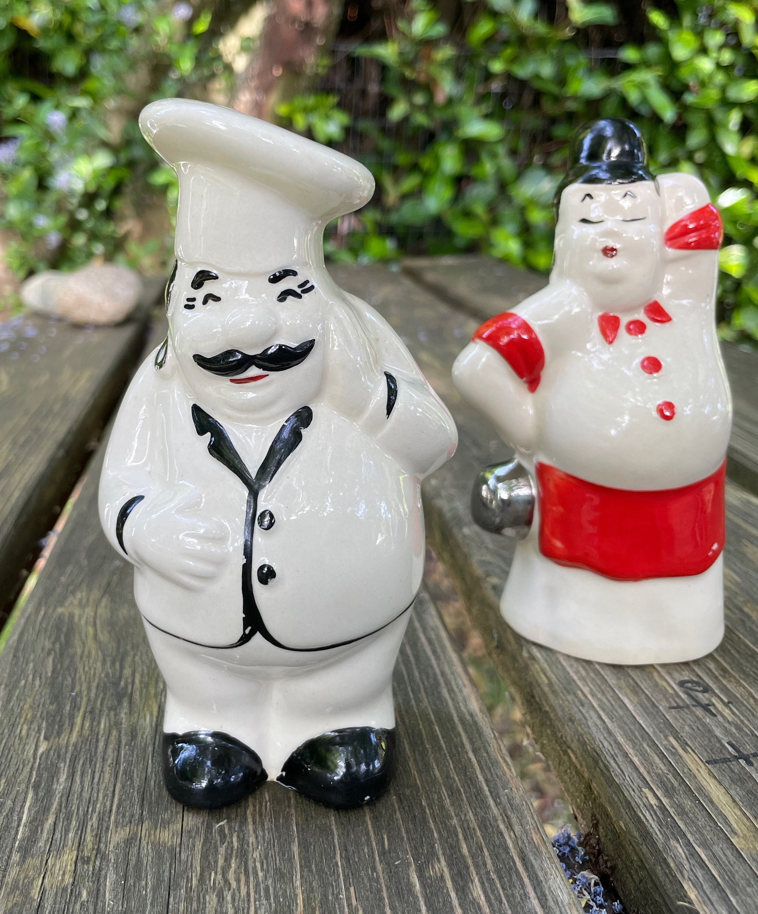 Vintage Kitsch Italian Chef and Wife Salt & Pepper Shakers 1940s - Etsy