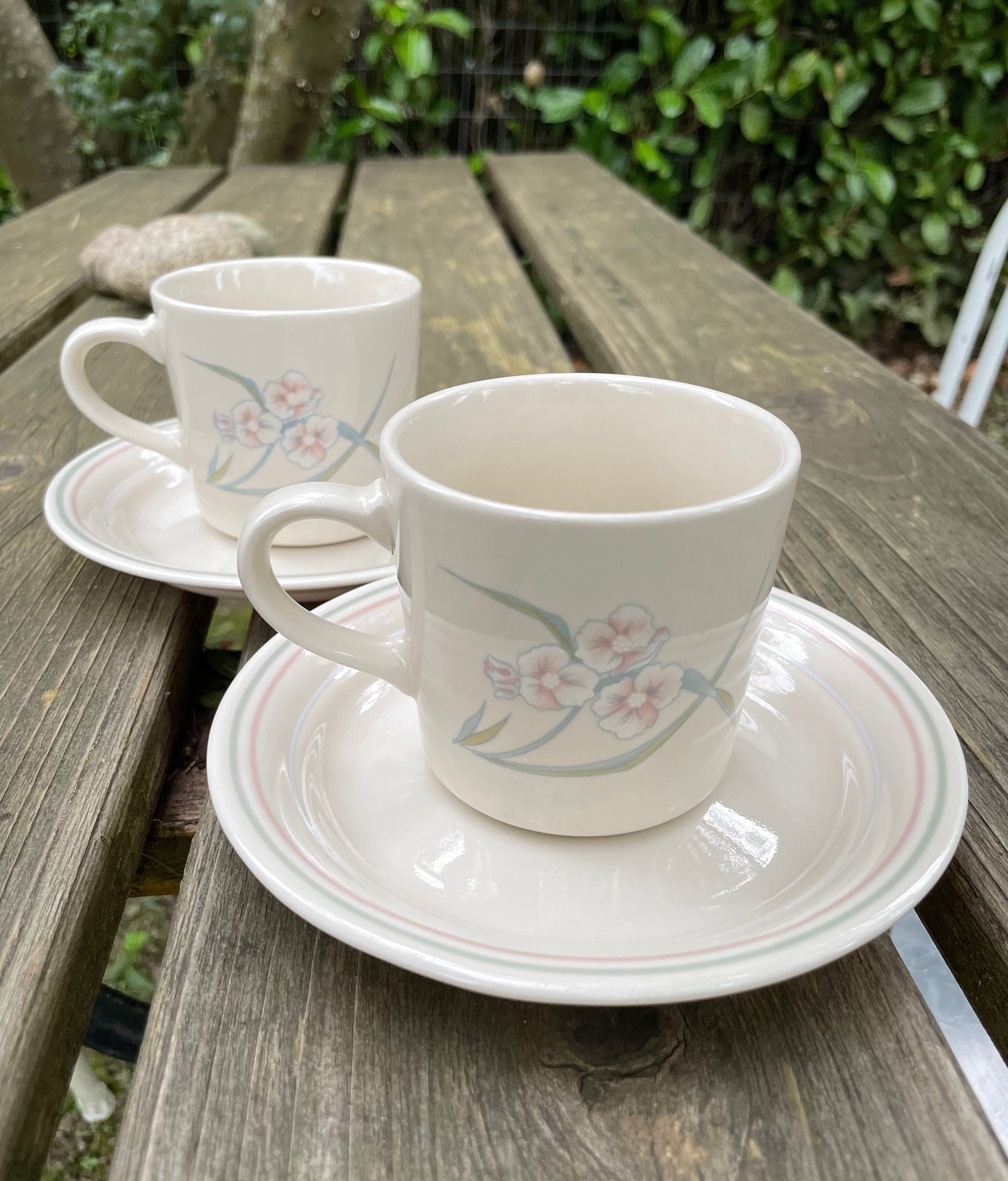 Corelle Spring Pond Corning Ware Cup and Saucer Set of 2 - Etsy