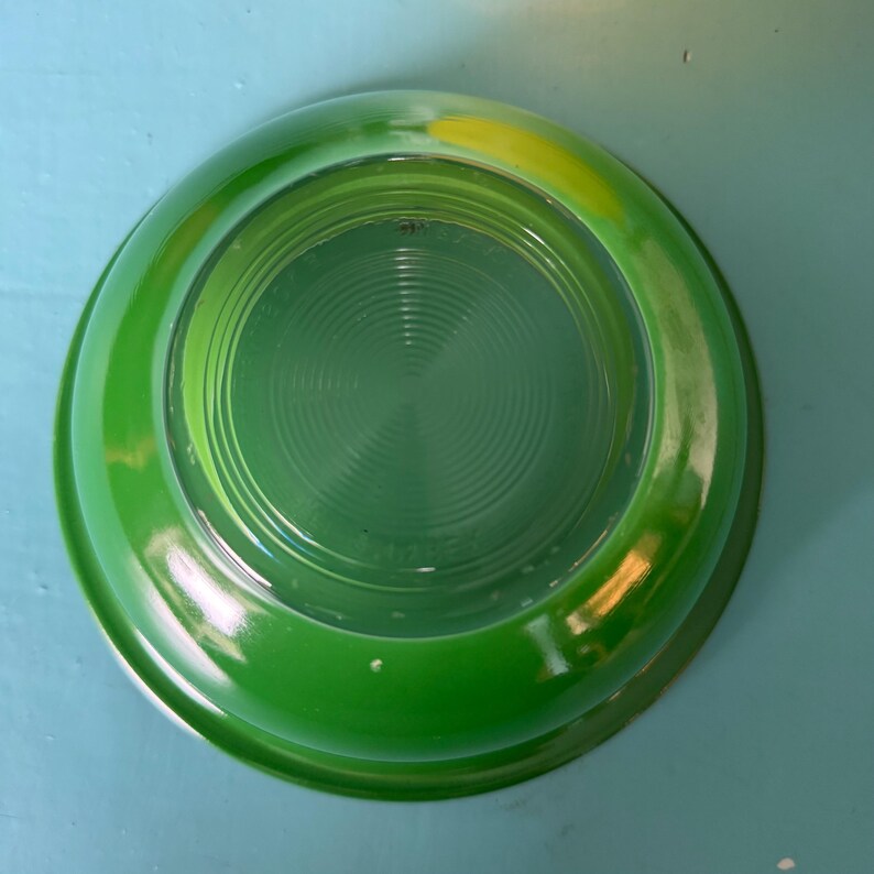 Pyrex #322 Mixing Bowl Green Clear Bottom - Etsy