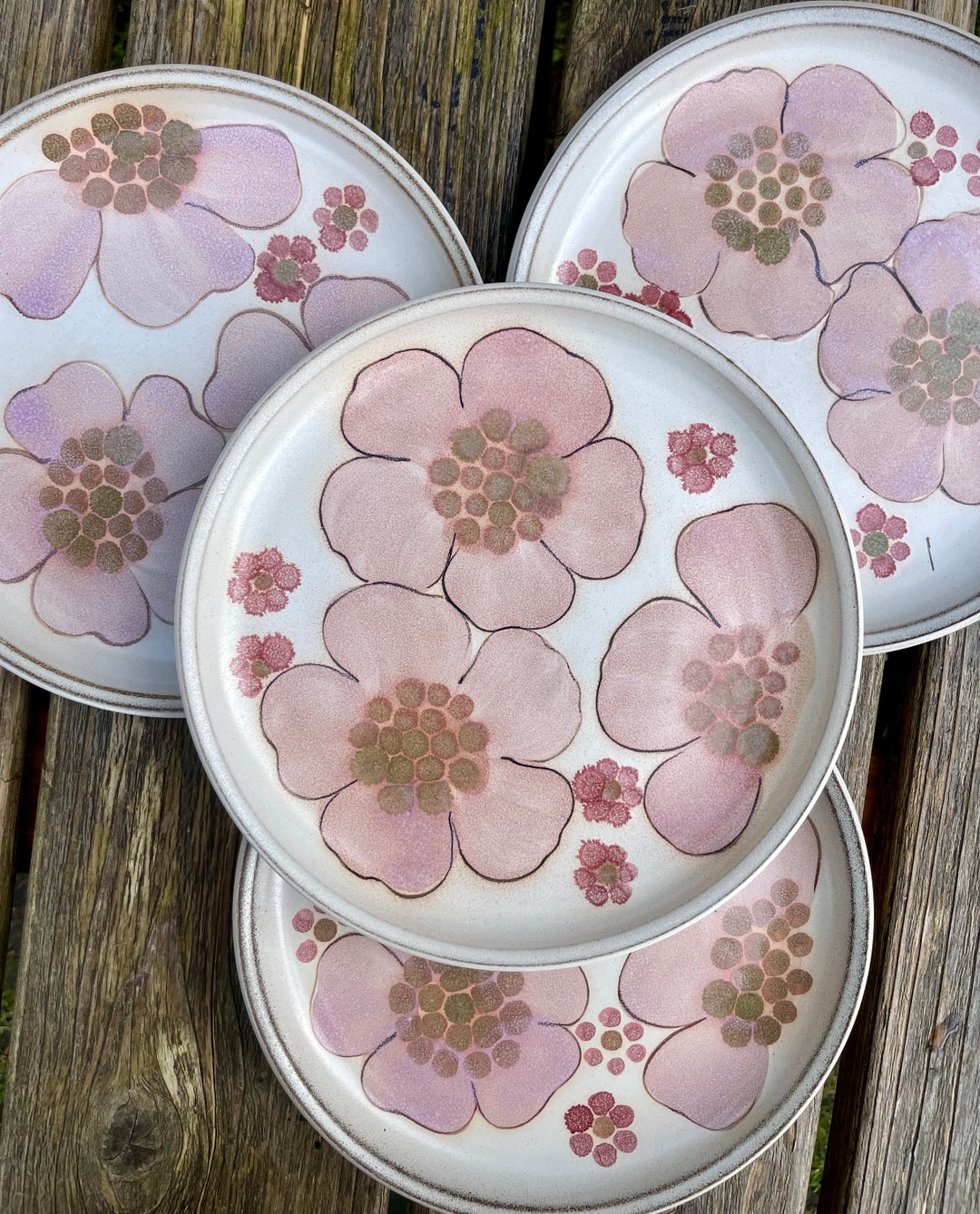 4 Denby Gypsy Salad Plate Lunch Vintage 1970s English Stoneware - Etsy