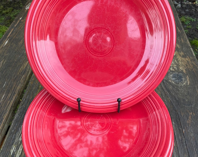 Set of 4 Red Scarlet Fiesta Dinner Plate 10 1/2” Vintage P86 Fiesta ...