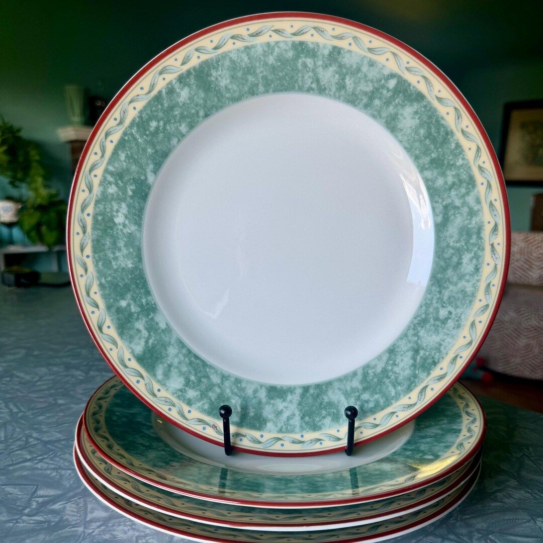 4 Dinner Plates Provence Vintage Porcelain by PTS Intl Interiors - Etsy