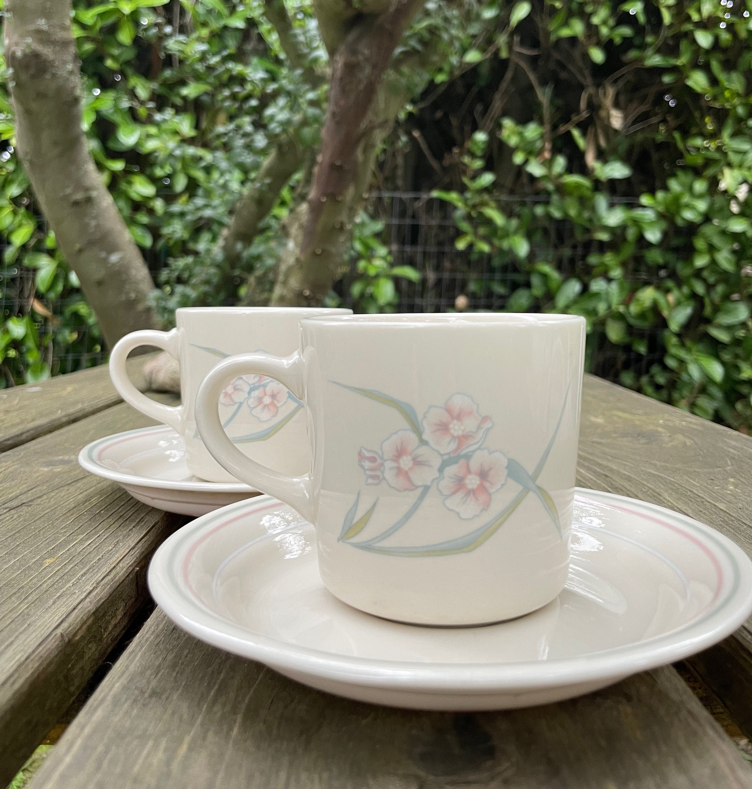 Corelle Spring Pond Corning Ware Cup and Saucer Set of 2 - Etsy