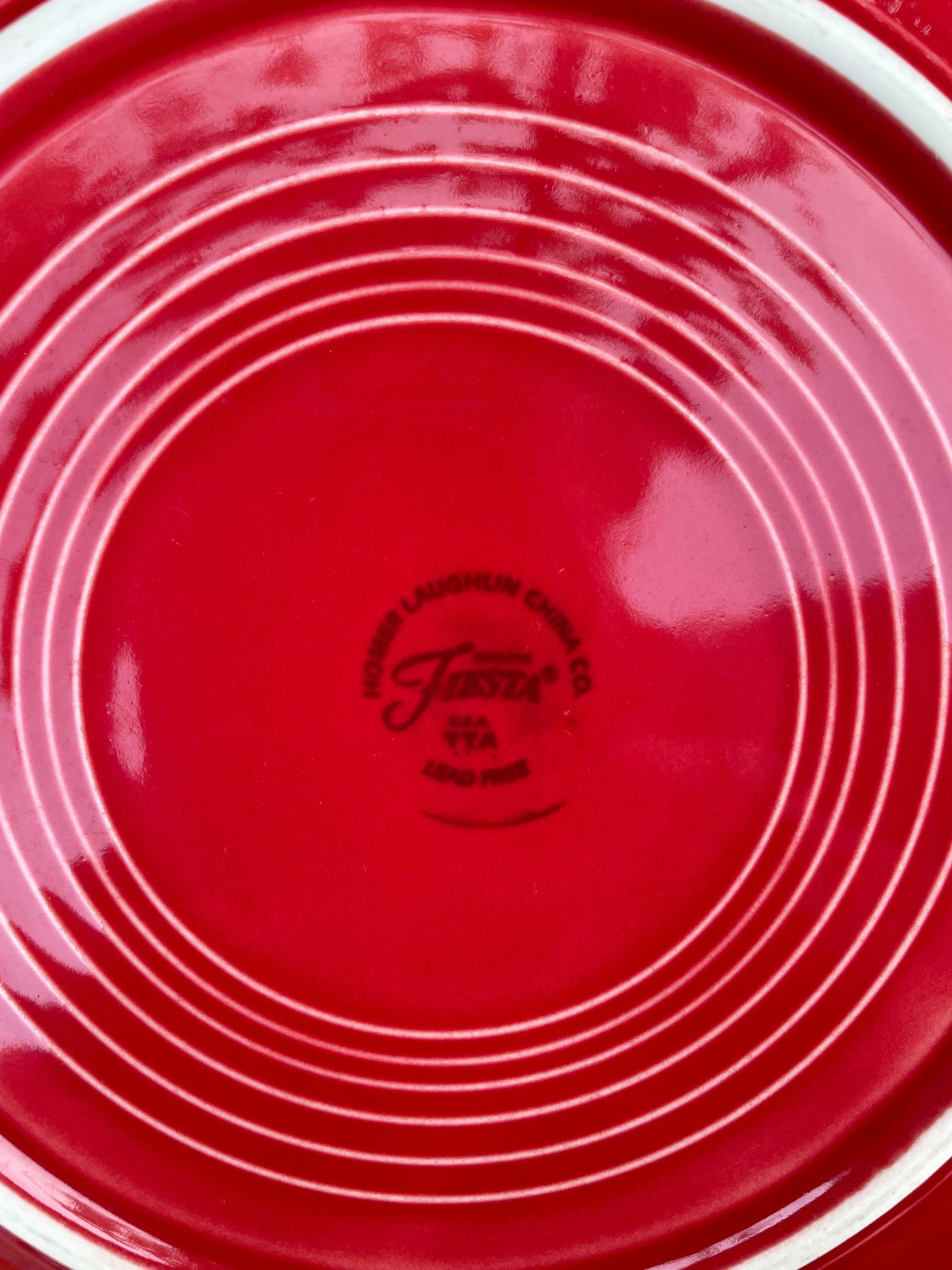 Set of 4 Red Scarlet Fiesta Dinner Plate 10 1/2 Vintage P86 Fiesta Ware ...