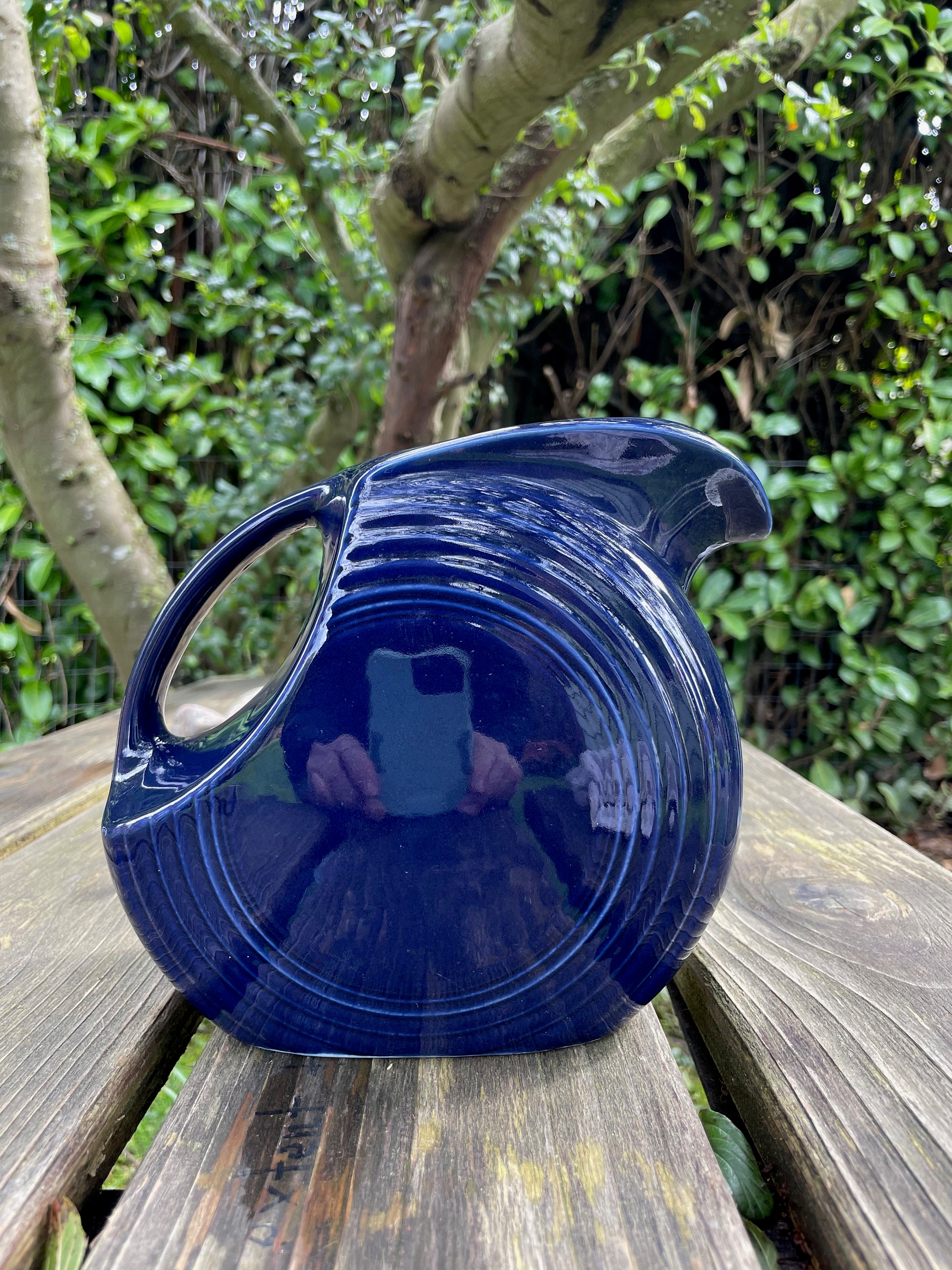 Fiesta Cobalt Blue Large Disk Pitcher P86 Retired Color Fiesta Ware - Etsy