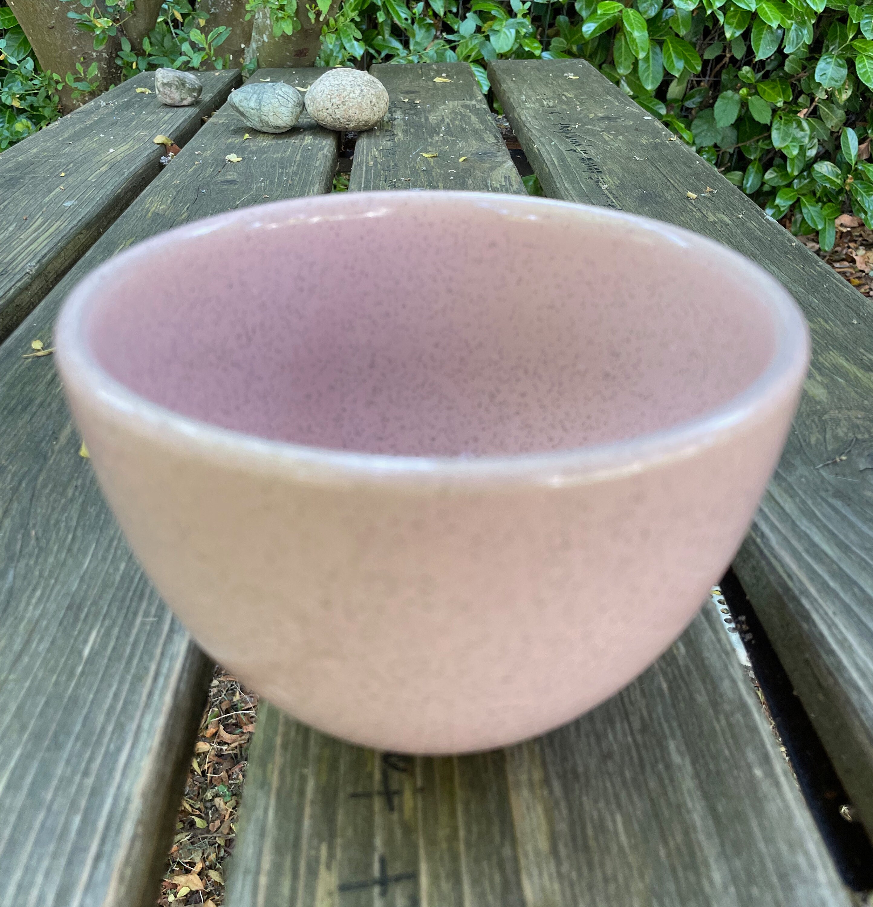 Bauer Pink Speckle Bullet Pot Dome Pot Rare Mid Century 5 3/4 Atomic ...