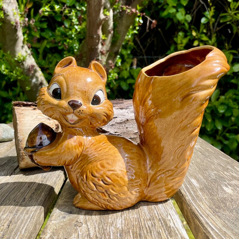 Squirrel Planter - Etsy