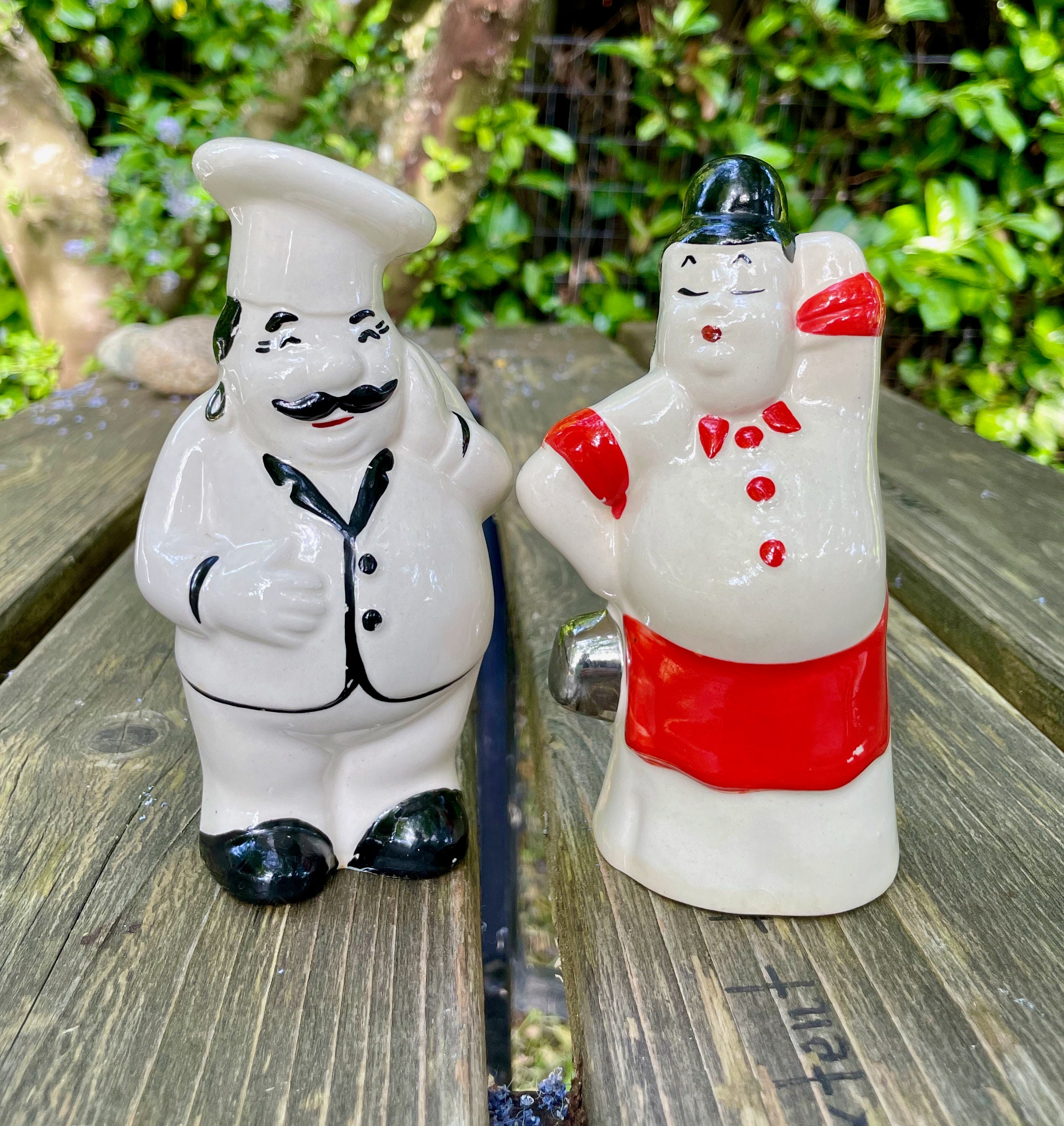Vintage Kitsch Italian Chef and Wife Salt & Pepper Shakers - Etsy