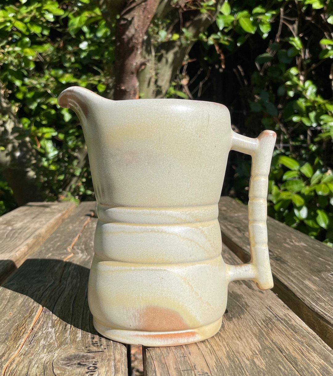 Vintage Frankoma Pitcher 46D Desert Sand Brown Cream Color 7 1/2” - Etsy