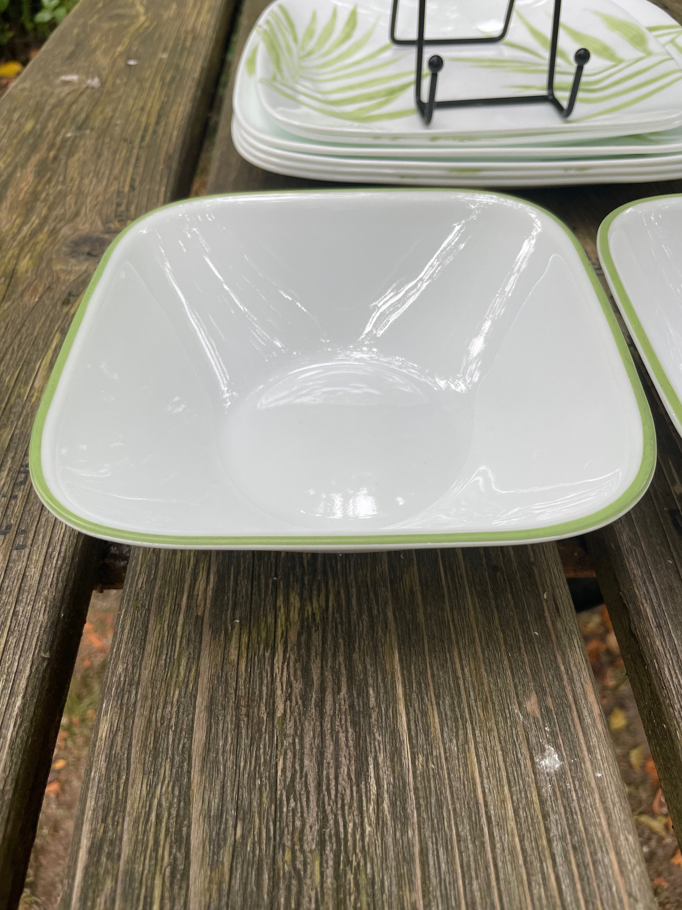 Corelle Bamboo Leaf Your Choice Dinner Plate, Lunch Plate, Soup or ...