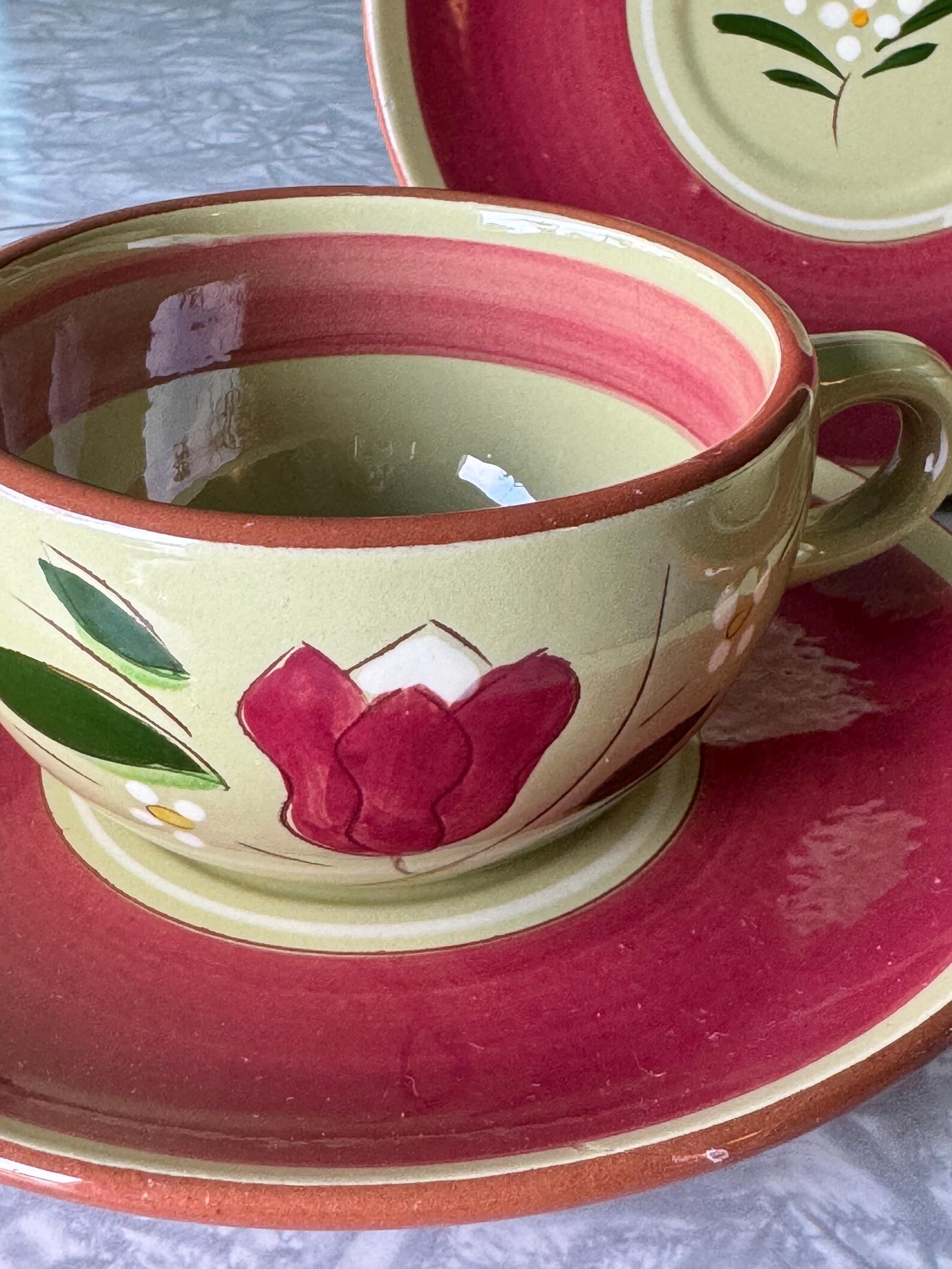 Set of 3 Stangl Magnolia Cups and Saucers MCM 6 Piece Set - Etsy