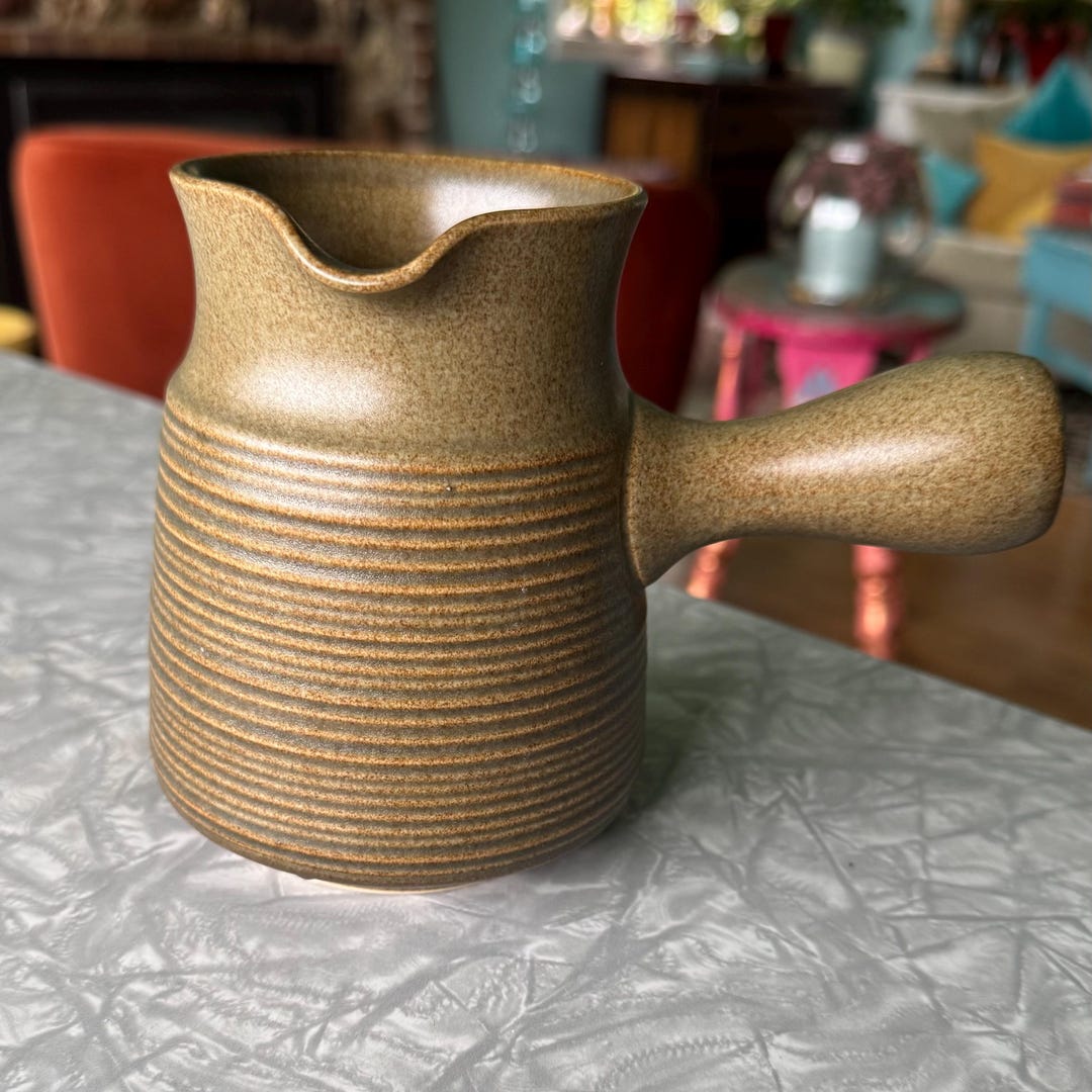 Pitcher 24 Oz Denby Langley Sherwood Vintage 1960s Stick Handle Pitcher ...