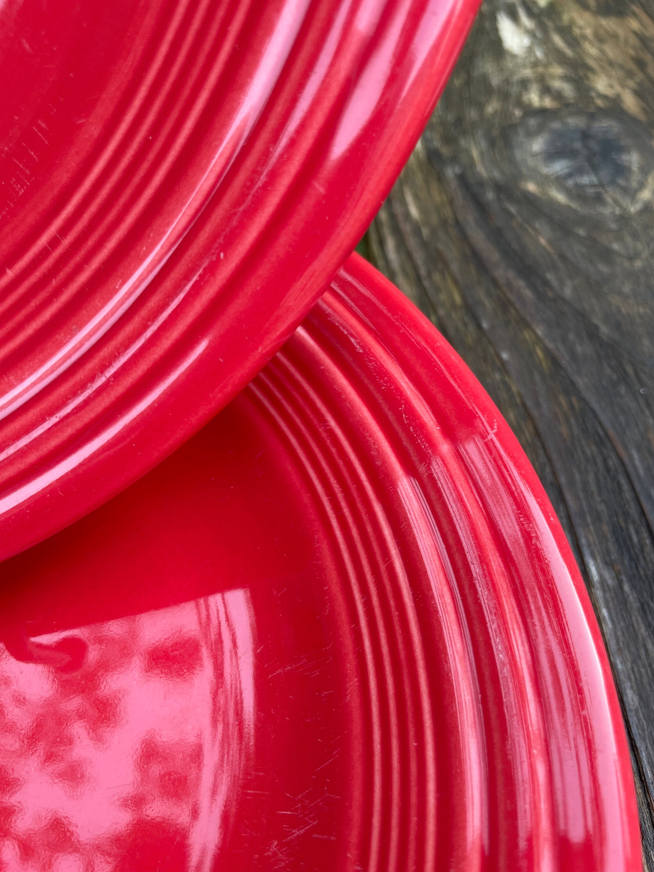 Set of 4 Red Scarlet Fiesta Dinner Plate 10 1/2 Vintage P86 Fiesta Ware ...