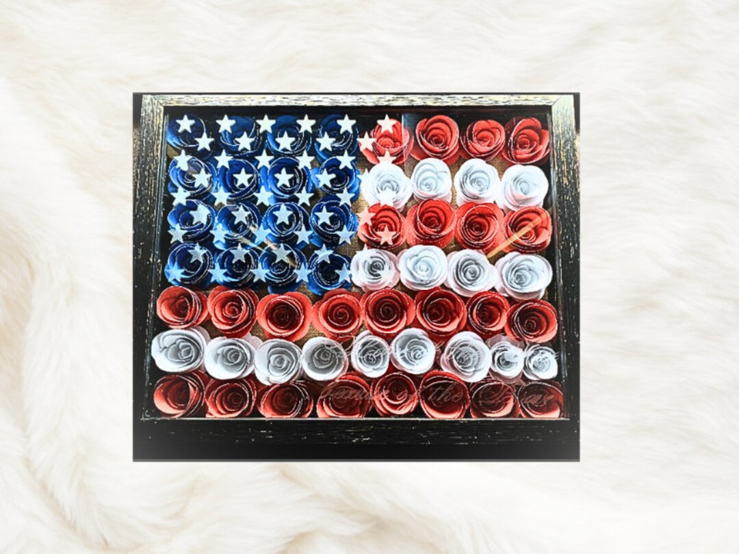 American Flag Shadowbox - Etsy