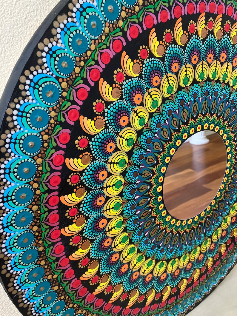 Hand Painted 2 Feet Wide Mandala Panel - Etsy