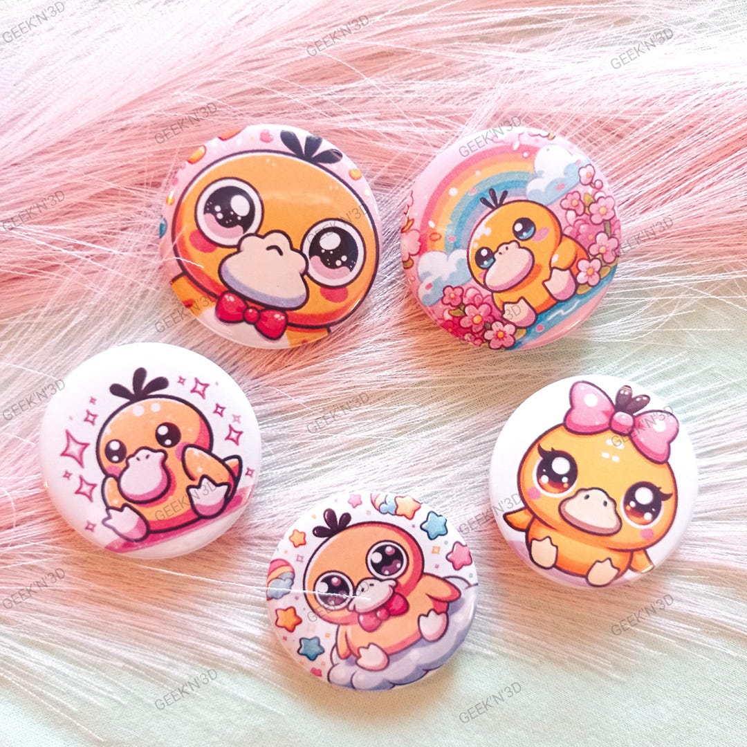 Kawaii Pokémon Psyduck Badge/magnet - Etsy