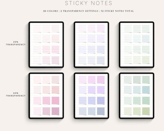 Digital Sticky Notes, Neutral Tones, Instant Digital Download ...