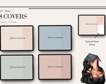 Pastel Digital Notebook Covers, Goodnotes, Notability, Notes Covers ...