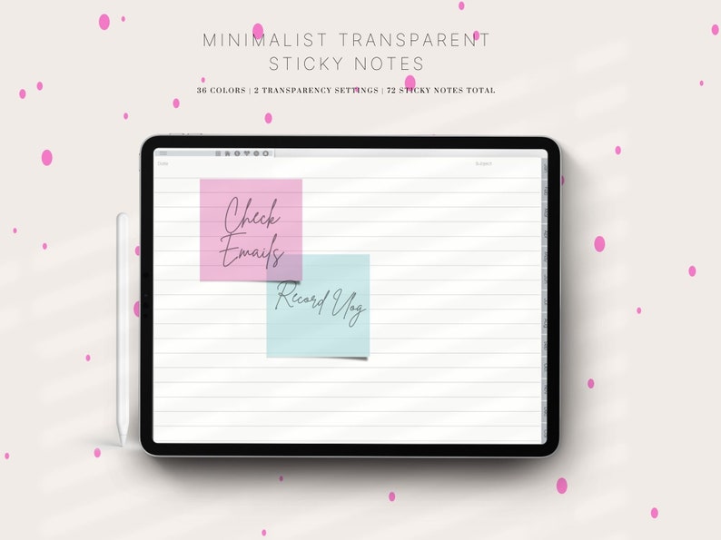 Y2K ・inspired Digital Sticky Notes・neutral Tones・instant Digital ...