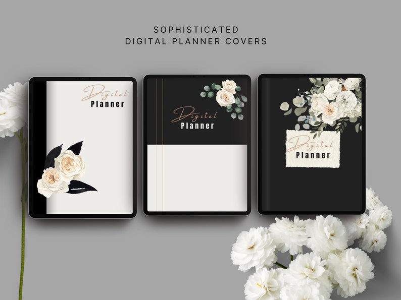 Aesthetic Minimal Digital Planner Covers Digital Notebook Student ...