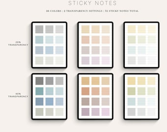 Digital Sticky Notes, Neutral Tones, Instant Digital Download ...