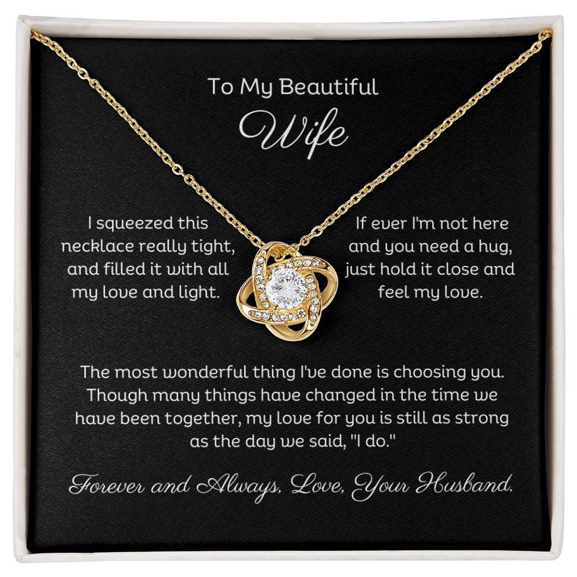 To My Beautiful Wife Pendant Necklace, Personalised Gift, Christmas ...