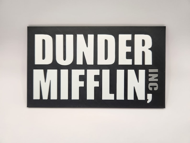 Dunder Mifflin Magnetic Sign 3D Printed the Office Fan Art - Etsy