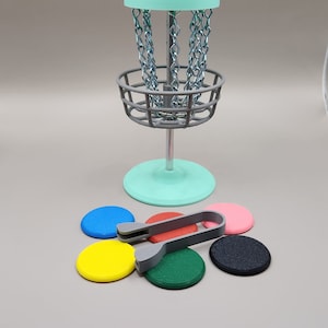 Mini Disc Golf - Desk Game - 3D Printed - Mini Frisbee - Table Top Disc ...