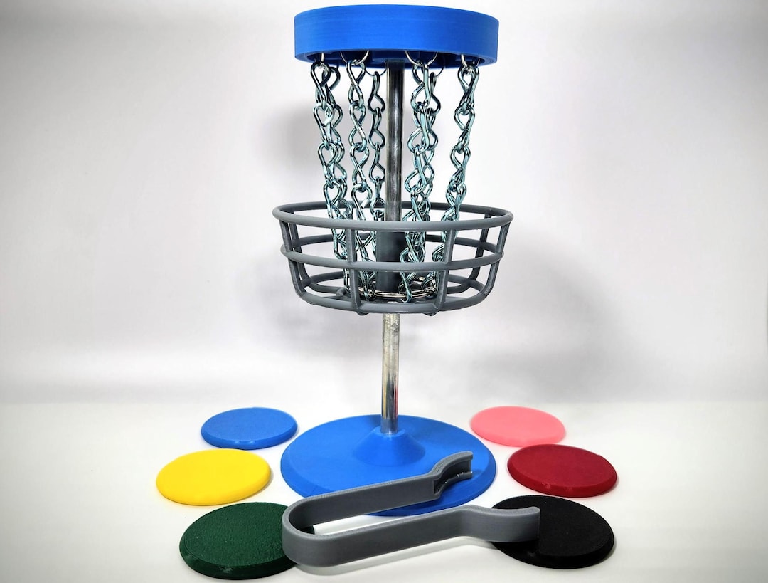 Mini Disc Golf - Desk Game - 3D Printed - Mini Frisbee - Table Top Disc ...
