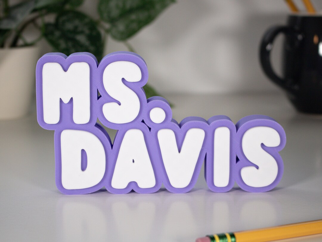 Custom Text and Color Name Plate - Teacher Gift, Nurse, Desk, or Other ...