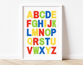 Alphabet Posters PRINTABLE EARTHY Colors Classroom Decor - Etsy