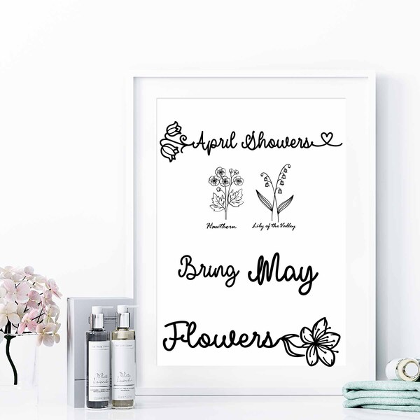 April Showers Bring May Flowers - Etsy