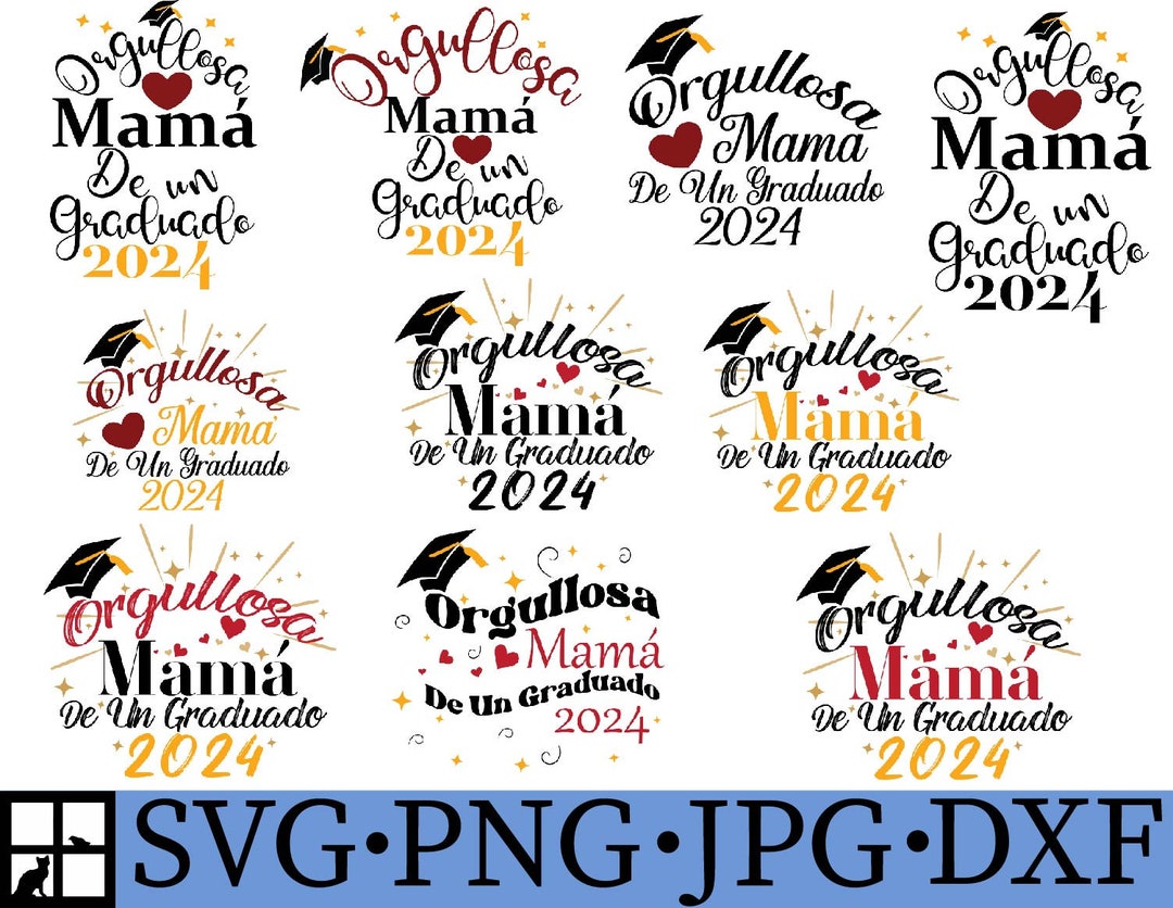 Orgullosa Mama De Un Graduado 2024 Digital PNG En Español - Etsy