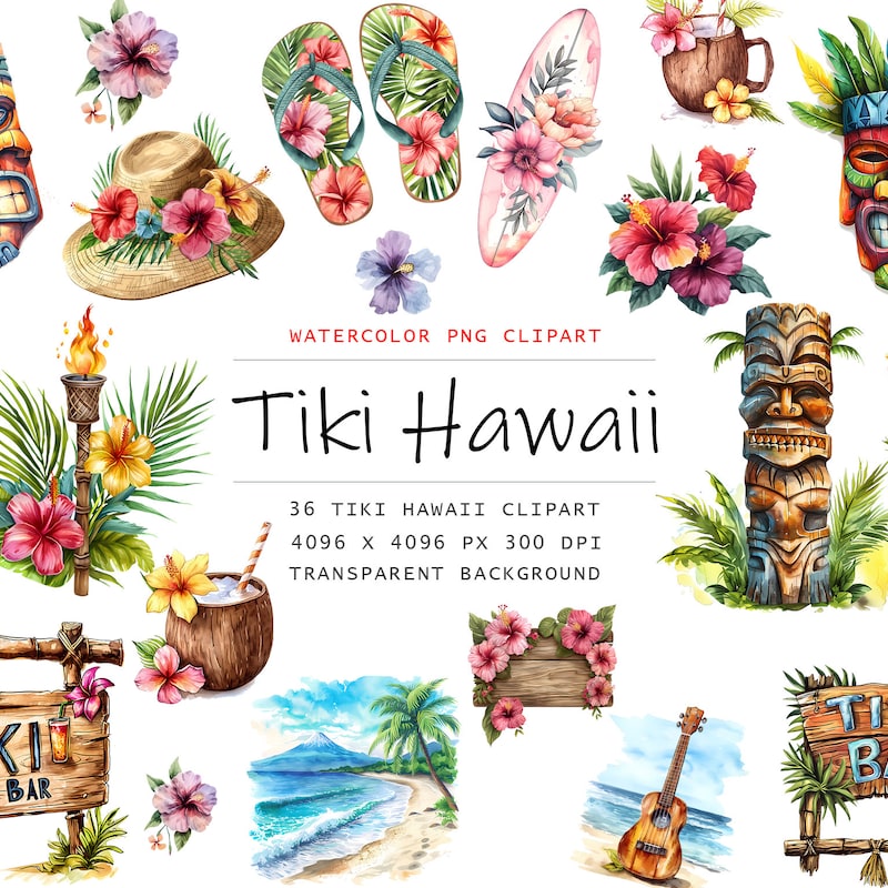 Luau Clipart - Etsy