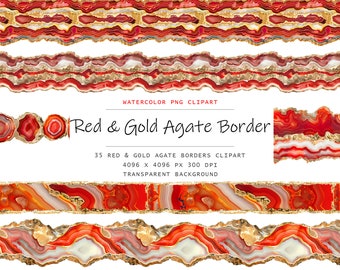 Red Agate Borders Clipart: Silver Glitter Geode (digital Download) - Etsy