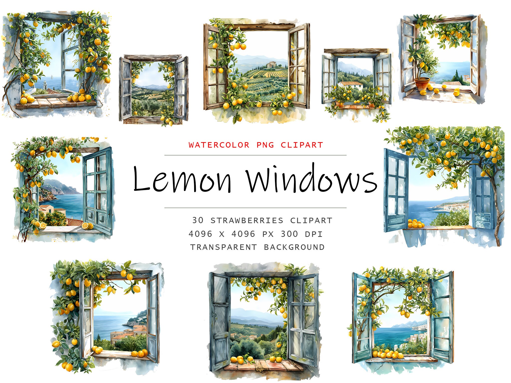 Watercolor Lemons Clipart PNG, Watercolor Lemons Windows Clipart ...