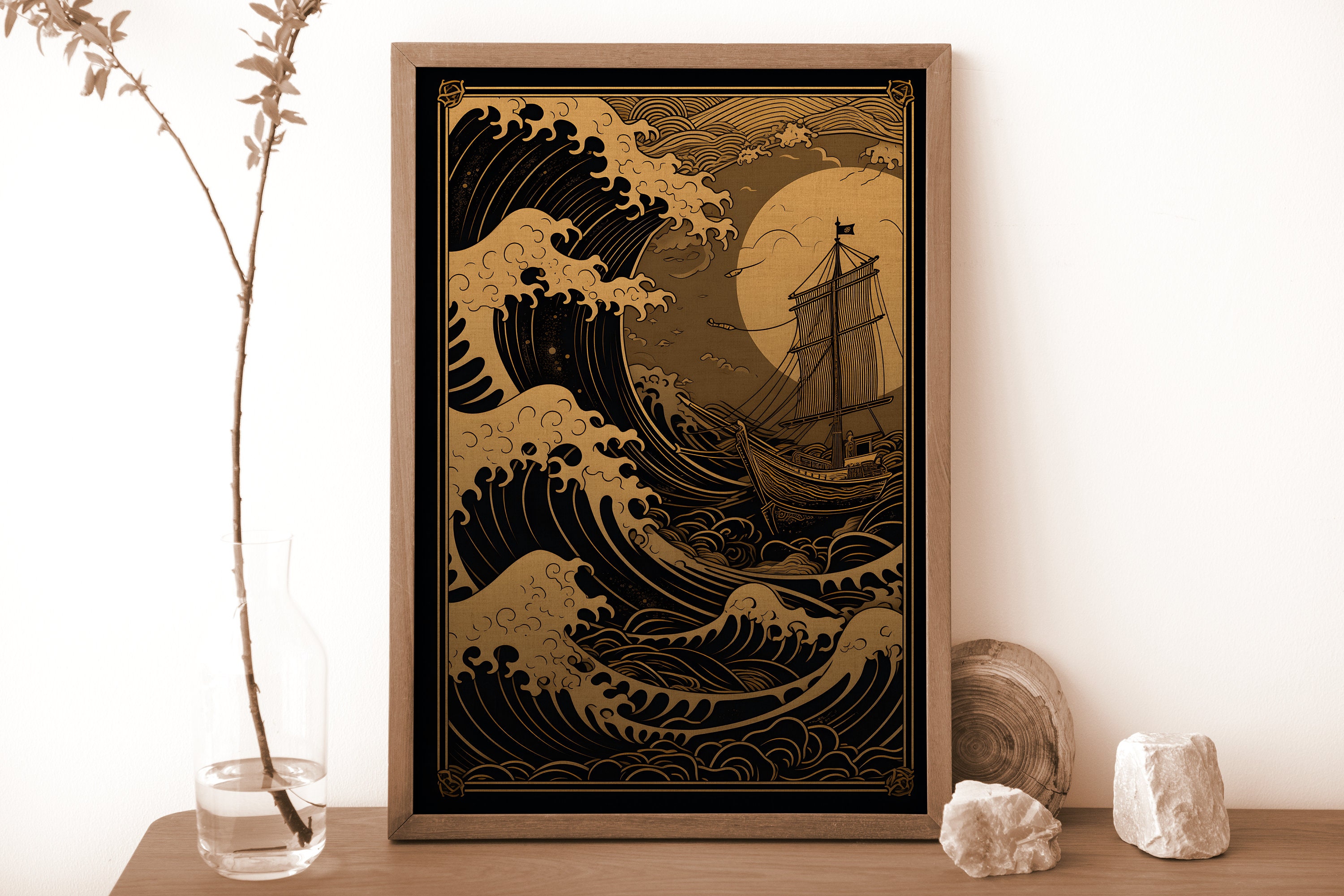 Japanese Prints Set of 3 Japanese Aesthetic Asian Printable Art ...