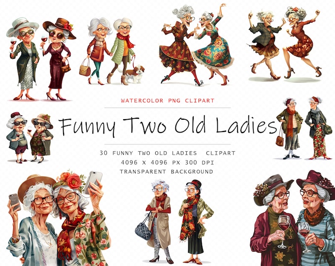 Clipart Funny Old Ladies, Crazy Old Ladies, Old Ladies Png, Download ...