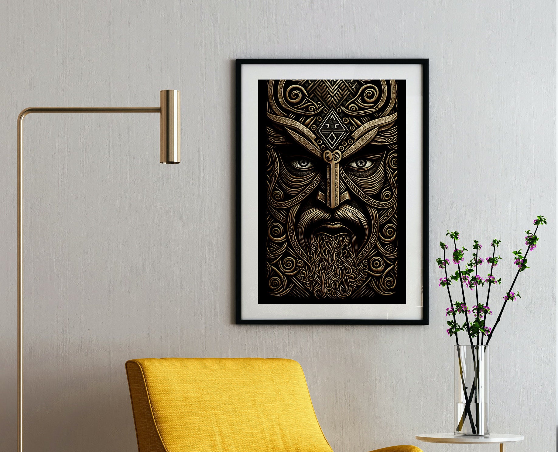 Viking God Print Norse Mythology Art Printhome Wall Art - Etsy