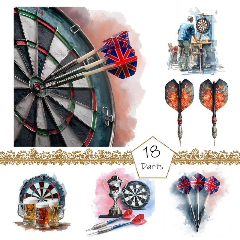 Dart Board Clipart - Etsy UK