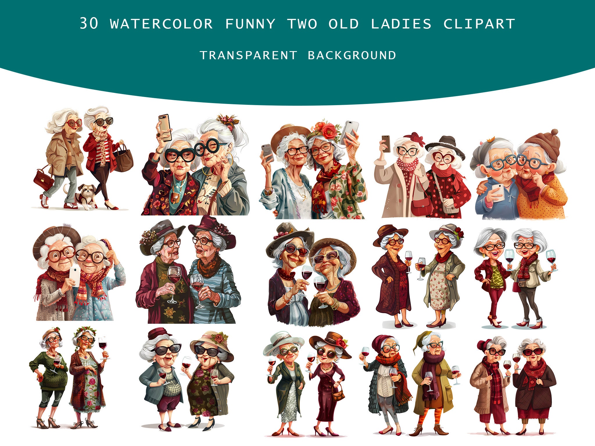 Clipart Funny Old Ladies, Crazy Old Ladies, Old Ladies Png, Download ...